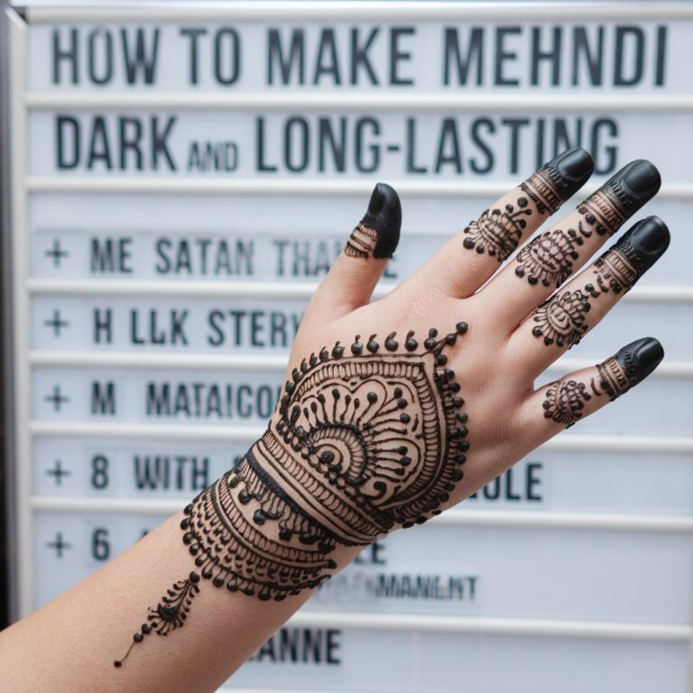 How to Make Mehndi Dark and Long-Lasting