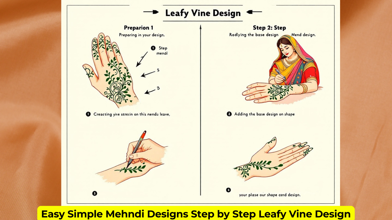25+ Easy Simple Mehndi Designs Step by Step Henna Art Photo