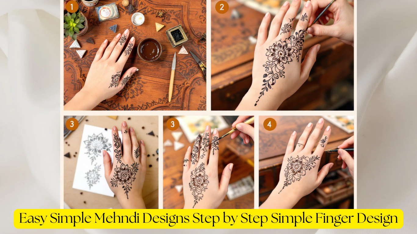 25+ Easy Simple Mehndi Designs Step by Step Henna Art Photo