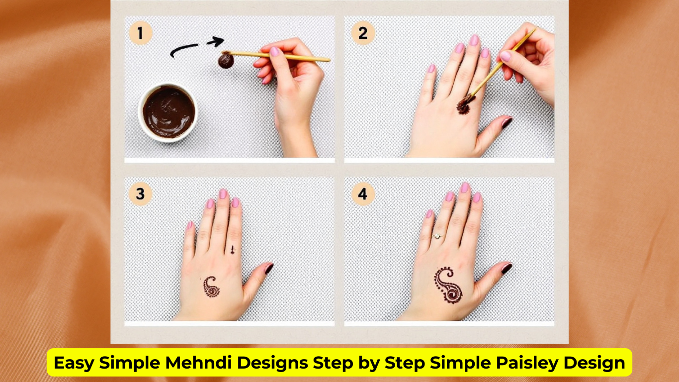 25+ Easy Simple Mehndi Designs Step by Step Henna Art Photo